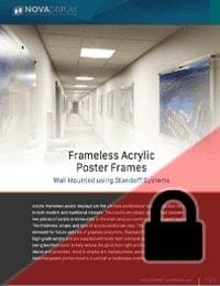F6 Acrylic Poster Displays Mounted with Standoffs - Nova Display