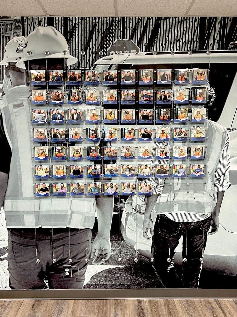 Ideas for Wall Display to Showcase Photos of Employees